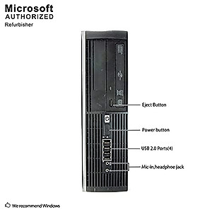 HP Desktop Computer, Core 2 Duo 3.0 GHz Processor, 4GB, 160GB, DVD, WiFi Adapter, Windows 10, 19in LCD Monitor Included (Brands may vary) (Renewed)