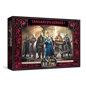 CMON A Song of Ice and Fire Tabletop Miniatures Targaryen Heroes I Box Set - Lead Legendary Heroes in Battle, Strategy Game for Adults, Ages 14+, 2+ Players, 45-60 Minute Playtime, Made by CMON