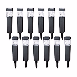 UNNYLLY Solar Pathway Lights Landscape Lights Outdoor Bright Warm Yellow Solar Powered LED Garden Lights for Lawn, Patio, Yard,12Pack