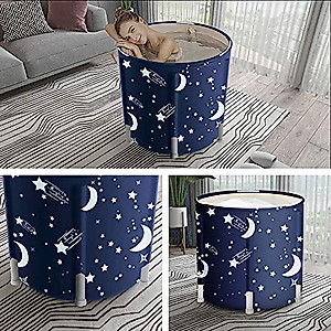 LUCKUP Portable Ice Bathtub for Athletes and Adults - Foldable Freestanding Soaking Bathtub for Outdoor & Bathroom, Keep Temperature Cold Plunge, Perfect for Recovery and Therapy