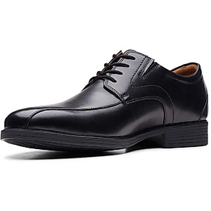 Clarks Men's Whiddon Pace Oxford, Black Leather, 11
