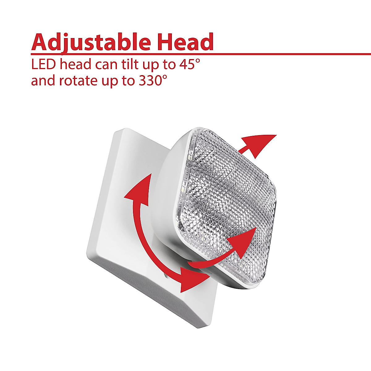 NICOR Lighting Emergency LED Remote Light Fixture (ERL1-10-WH) , White