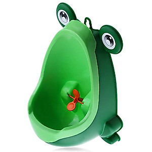 jatech 1 pc Baby Boy Potty Toilet Training Frog Children Stand Vertical Urinal Boys Pee Infant Toddler Wall-Mounted (Green)