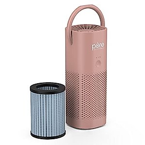 Pure Enrichment PureZone Mini Portable Air Purifier and Filter Bundle - True HEPA Filter Cleans Air, Helps Alleviate Allergies, Eliminates Smoke & More — Ideal for Traveling, Home, and Office Use