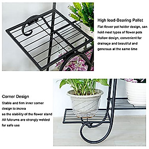 Nisorpa 6 Tier Plant Stands for Indoor and Outdoor, Metal Plant Stand Shelf, Flower Pot Holder Shelf for Multi Plants, Multilayer Potted Planters Display Rack L31.5 x H29.13 x W8.27in