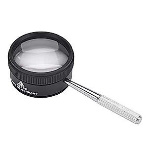 35X Handheld Magnifying Glass, High Clarity Reading Magnifier Portable Loupe for Macular Degeneration, Seniors Reading, Soldering, Inspection, Coins, Jewelry, Exploring （Diameter:50mm/1.97"）
