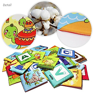 TEYTOY Baby Toy Zoo Series 26pcs Soft Alphabet Cards with Cloth Bag for Over 0 Years