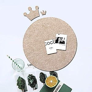 Round Felt Board, self-Adhesive Bulletin Board for Home Office Kitchen, Kindergarten Color Background Wall Sticker