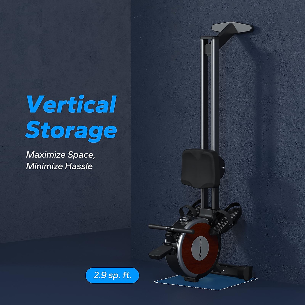 Rowing Machine, MERACH Bluetooth Magnetic Rower Machine with Dual Slide Rail, 16 Levels of Electromagnetic Resistance, Max 350lb Weight Capacity, App Compatible, Rowing Machines for Home Use