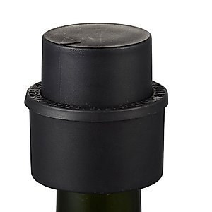 Visol 2-in-1 Soda Bottle Pump Stopper, Black