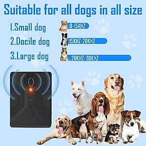 No Bark Deterrent Device Indoor, Anti Barking Device, Dog Bark Deterrent Devices, 45 Ft Barking Dog Deterrent, 3 Modes Electric Bark Box, for Small, Medium and Large Dogs, Indoor and Outdoor Use