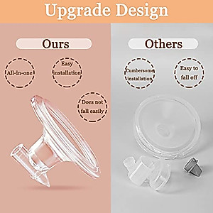 Wearable Milk Collection Cup, Hands Free Milk Collector Cup Compatible with Most Electric Breast Pump, Zomee/Spectra/Medela Breast Pump Collection Parts, Accessories Replacement (24mm 2Pcs)
