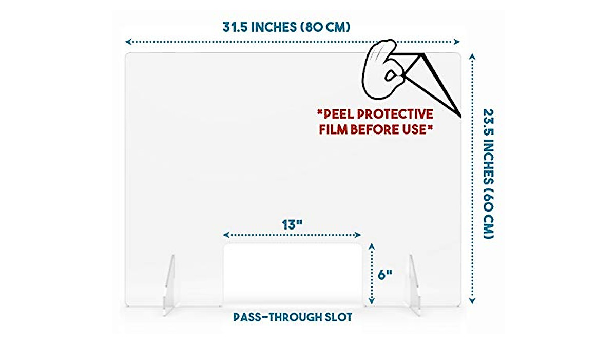 Premium Plexiglass Sneeze Guard - Safety & Protection