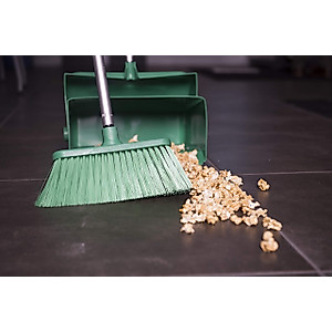 Remco - A Vikan Company 62509 Lobby Dustpan with Broom, Polypropylene/Polyester/Aluminum, 7" X 14" Bin, 37" Handle, Black