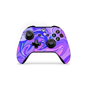 ZOOMHITSKINS Controller Skin Compatible with X1 S and X1 X, Vinyl Sticker Technology, Purple Waves Planet Water Gemstone Blue, Durable, 1 Skin, Made in The USA