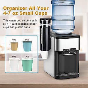 Cup Dispenser, Pull Type Water Cooler Cup Holder Fit 4oz-7oz Disposable Cups, Upgraded Wall Mounted Mouthwash Cup Dispenser for Bathroom Office Gym School -Black