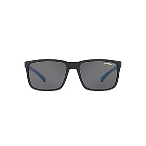 ARNETTE Man Sunglasses Matte Black Frame, Polarized Dark Grey Lenses, 58MM