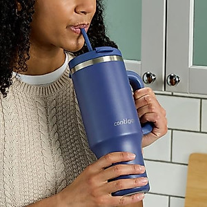 Contigo Streeterville Tumbler 1200 ml with Handle | Stainless Steel Vacuum Insulated Water Bottle with Straw and Lid | Cold for 29 Hours | Travel Mug | Thermal Flask | BPA Free