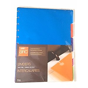 Staples Arc System Tab Dividers, Assorted colors, 9 x 11