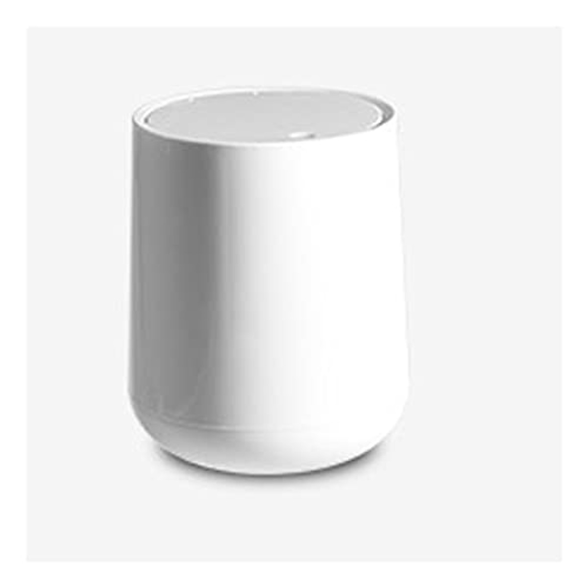XDCHLK Small Round Plastic Trash Can Wastebasket Garbage Container Bin with Swing Top Lid for Bathrooms Kitchens Home Offices
