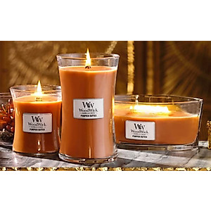 WoodWick Ellipse Scented Candle, Pumpkin Butter, 16oz | Up to 50 Hours Burn Time