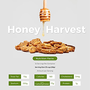 Oregon Farm Fresh Snacks Honey Roasted Nuts and Crackers Mix - Locally Made Honey Roasted Sesame Sticks and Nuts Mix - Enjoy The Perfect Mix of Sweet & Salty - Honey Roasted Mixed Nuts (16oz)