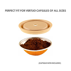 Madama - Reusable Cap for Nespresso Vertuo and VertuoLine Capsules, Refillable and Compatible. Food grade silicone. 100% Made in Italy. Pack of 2 caps.