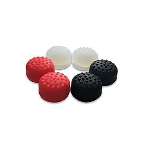 2 PCS Silicone Analog Thumb Stick Grips Caps Thumbsticks Joystick Cap for Switch Poke Ball Plus Pokeball NS Baoke Dream Elf Ball Plus Controller (White)