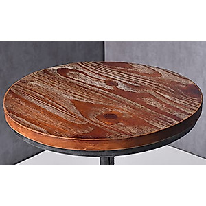 Topower Industrial Bar Table 38.58-48.43" Adjustable Pub Table Kitchen Dining Coffee Bistro Table Silver