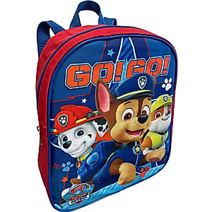 Ruz Paw Patrol Toddle Boy 12 Inch Mini Backpack (Red-Blue)