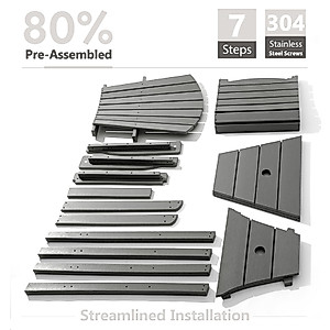 PASAMIC Tall Adirondack Chair Set of 2 with Removable Double Connecting Trays