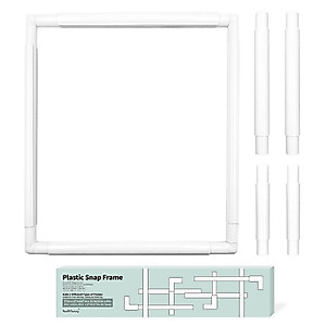 3 in 1 17''x17'',17"x11",11"x8" Universal Clip Frame Set, Square Rectangle Plastic Clip Frame for Embroidery, Quilting, Cross-Stitch, Punch Needle, Silk-Painting-Hand U Journey