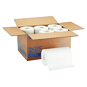 Pacific Blue Ultra 9” Paper Towel Roll (Previously Branded SofPull) by GP PRO (Georgia-Pacific), White, 26610, 400 Feet Per Roll, 6 Rolls Per Case