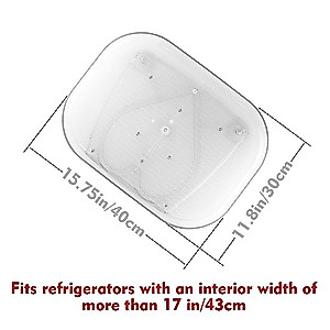 Lazy Susan Organizer for Refrigerator Turntable Fridge Organizer 15.75” Clear Rectangular Lazy Susan Organizer for Kitchen Fridge Cabinet Countertop Pantry Spice Rack Storage