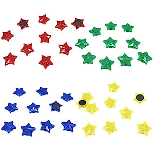 40pcs Star Fridge Magnets Cute Colorful Functional Magnets, Childrens Race Reward Chart Magnet, Office Kitchen Whiteboard Classroom Decoration