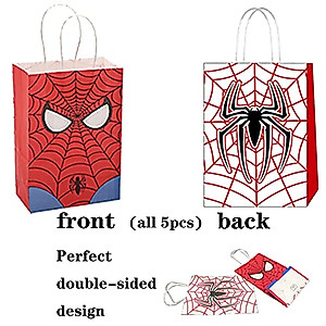 15 PCS Spider-man Party Gift Tote Bag,Super Hero Gift Candy Bag for Kids, Spider Hero Theme Birthday Party Supplies Decoration for Boy