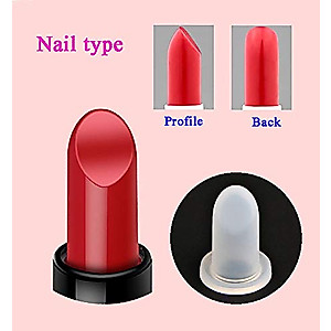 AKOAK 9 Pcs/Set Simple DIY Lipstick Mould,Creative and Lovely Various Shapes of Lipstick Making Mould for 12.1mm Lipstick Tube,Nail/Flower/Beak/Diamond