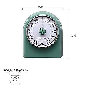 Visual Timer, Analog Countdown Timer Reading Timer Quiet Counting Time Management Tool for Kids and Adults, Meeting, Office, Classroom Teaching,Homework Games Cooking (Red)