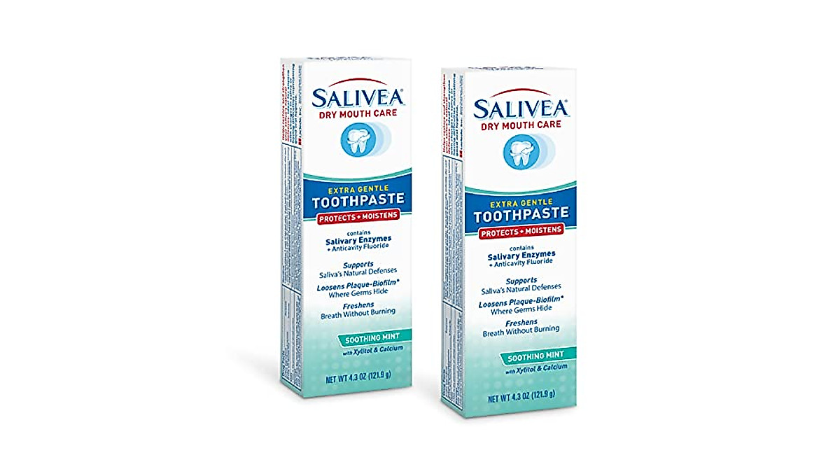 SALIVEA Dry Mouth Toothpaste - Soothing Mint Toothpaste with Natural ...