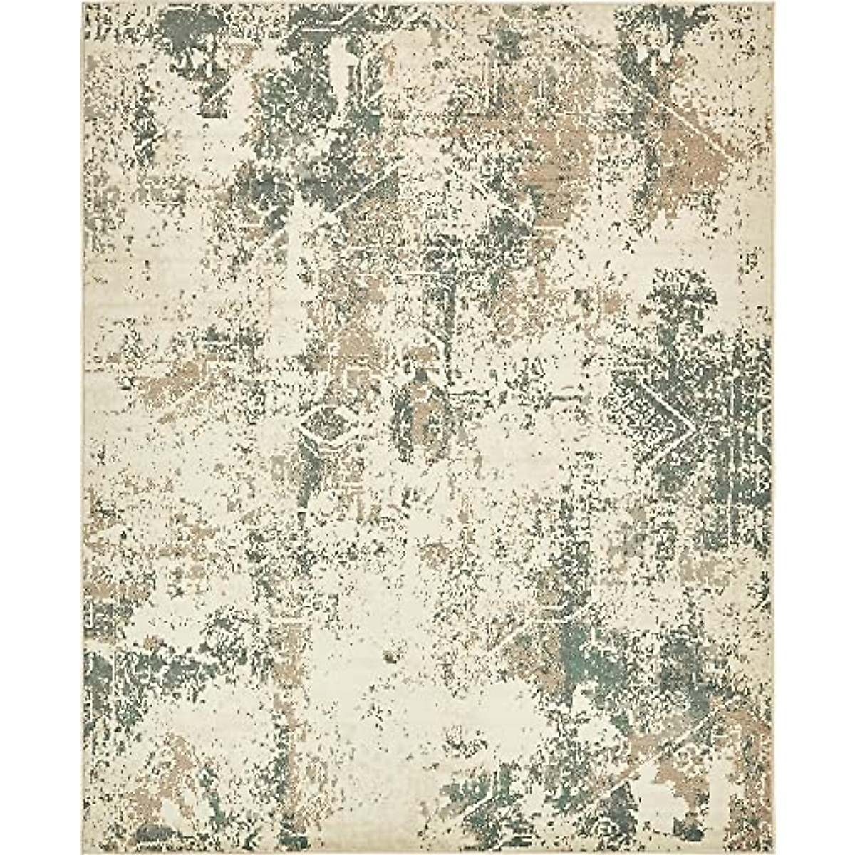 Unique Loom Tuareg Collection Vintage Distressed Traditional Area Rug, 8 x 10 ft, Beige/Green