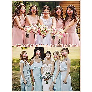 Dunzy 24 Pieces Bride Babe Heart Sunglasses Rimless Heart Shape Sunglasses Bachelorette Sunglasses for Wedding Party