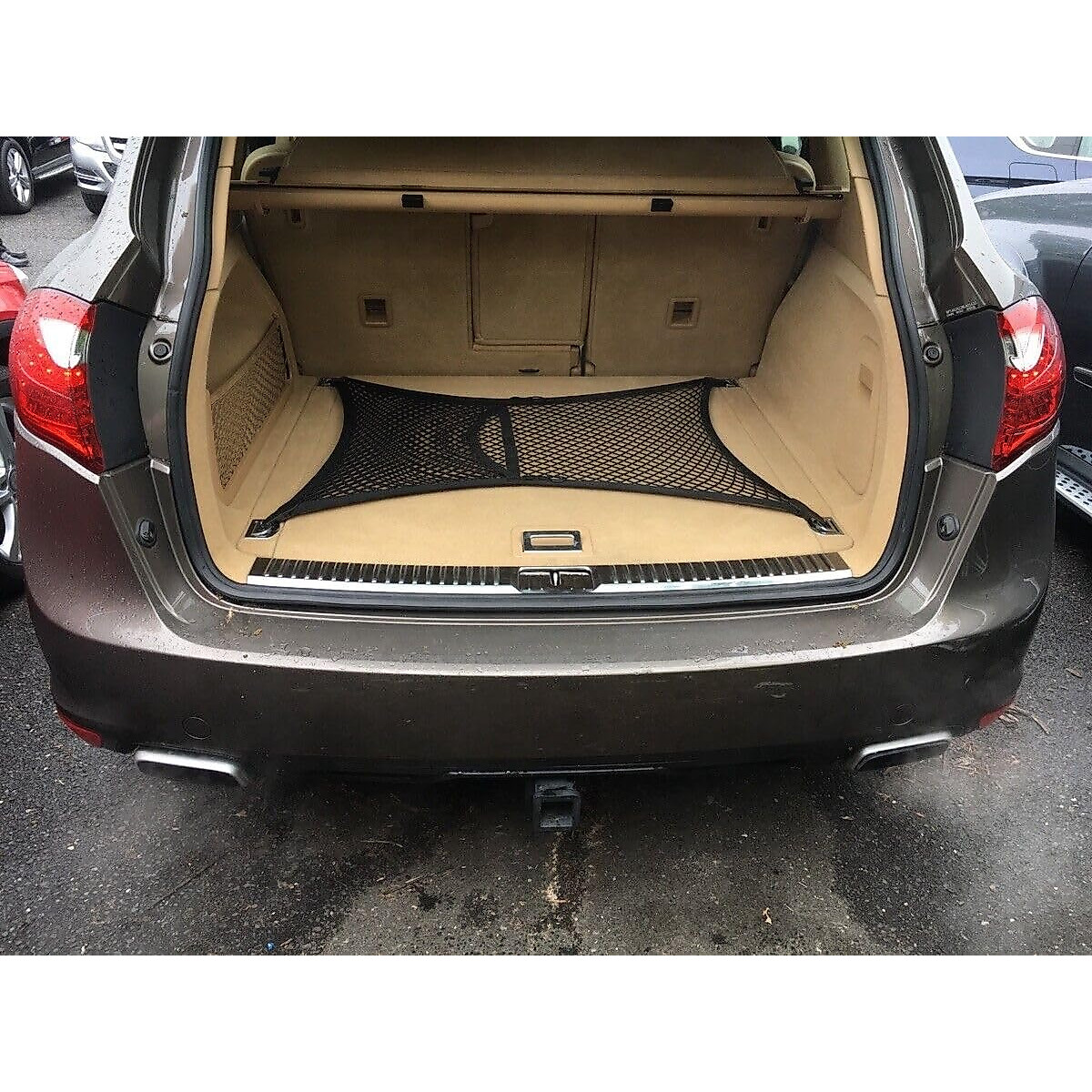 EACCESSORIES EA Trunk Organizer Cargo Net for Porsche Cayenne 2011-2023 - Floor Style Cargo Net for SUV - Premium Mesh Elastic Car Trunk Organizer Vehicle Carrier Storage - Compatible with Cayenne