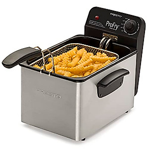 National Presto 05461 Stainless Steel Pro Fry Immersion Element Deep Fryer,Silver