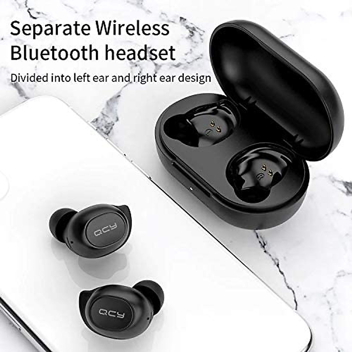 Edonka T9 True Wireless Earbuds with Charging Case, TWS Bluetooth 5.0 Headphones Stereo in-Ear for Running Sport