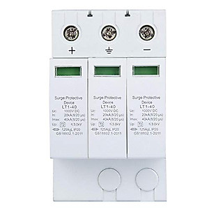 Surge Protective Device 3P, Power Strips & Surge Protectors Surge Protectors 20 / 40KA Power Surge Protector Arrester Photovoltaic High Precision Lightning Protection [3p40ka]