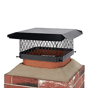 Shelter SC1313 Galvanized Steel Chimney Cap, Fits Outside Tile, 13" x 13"