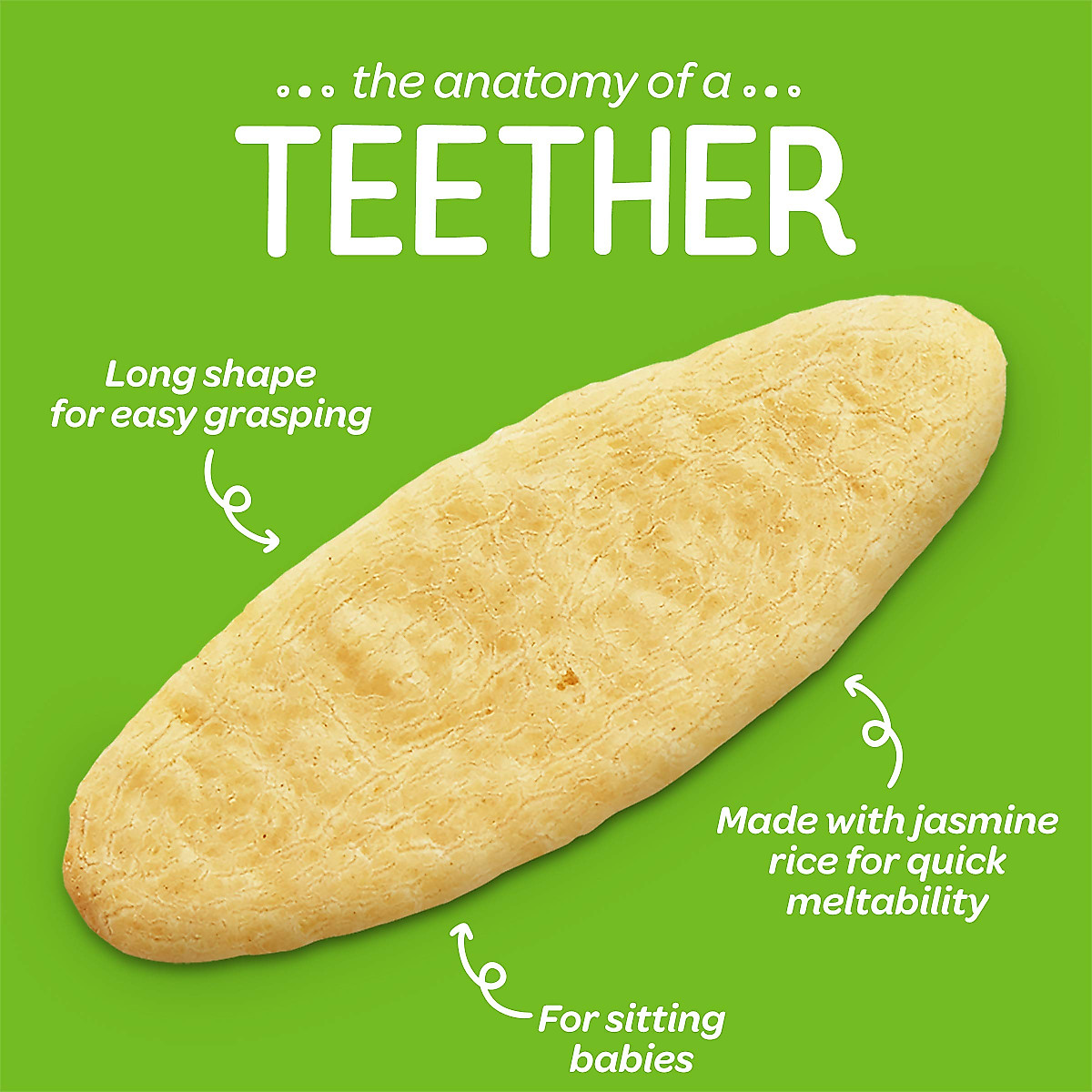 Happy Baby Organics Teether, Pea & Spinach, 12 Count (Pack of 6)