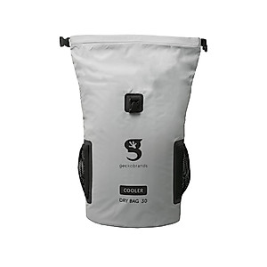 geckobrands 30L Backpack Dry Bag Cooler - Holds 24 Cans or 18 Bottles - Dry Bag Backpack with 3-Section Padded Back, Perfect for Outdoor Activities