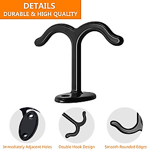 BAMI-LEE House Zinc Alloy Double Prong Ceiling Hook,6 pcs Under The Table Hook Coat Hook for Closet Top Bathroom Kitchen Cabinet Garage