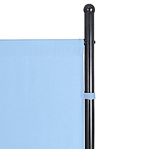 Grezone Single Large Panel Room Divider with Wheels Privacy Screen for Bed Room Dining Room Living Room Partition Home Office Dorm (Sky Blue)